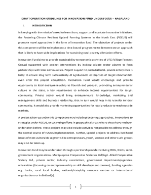 Fillable Online draft operation guidelines for innovation fund under ...