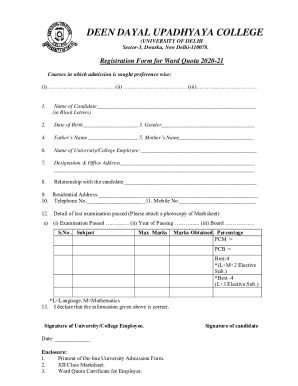 Fillable Online Ward Quota Form Fax Email Print - pdfFiller