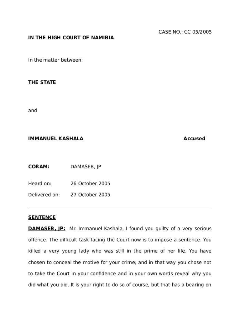 DAMASEB , JP: Mr - NamibLII Doc Template | pdfFiller