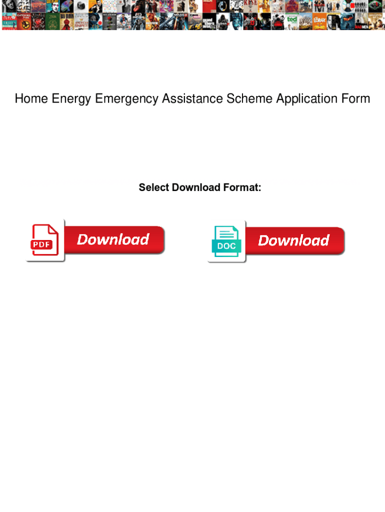 Fillable Online Home Energy Emergency Assistance Scheme Application ...