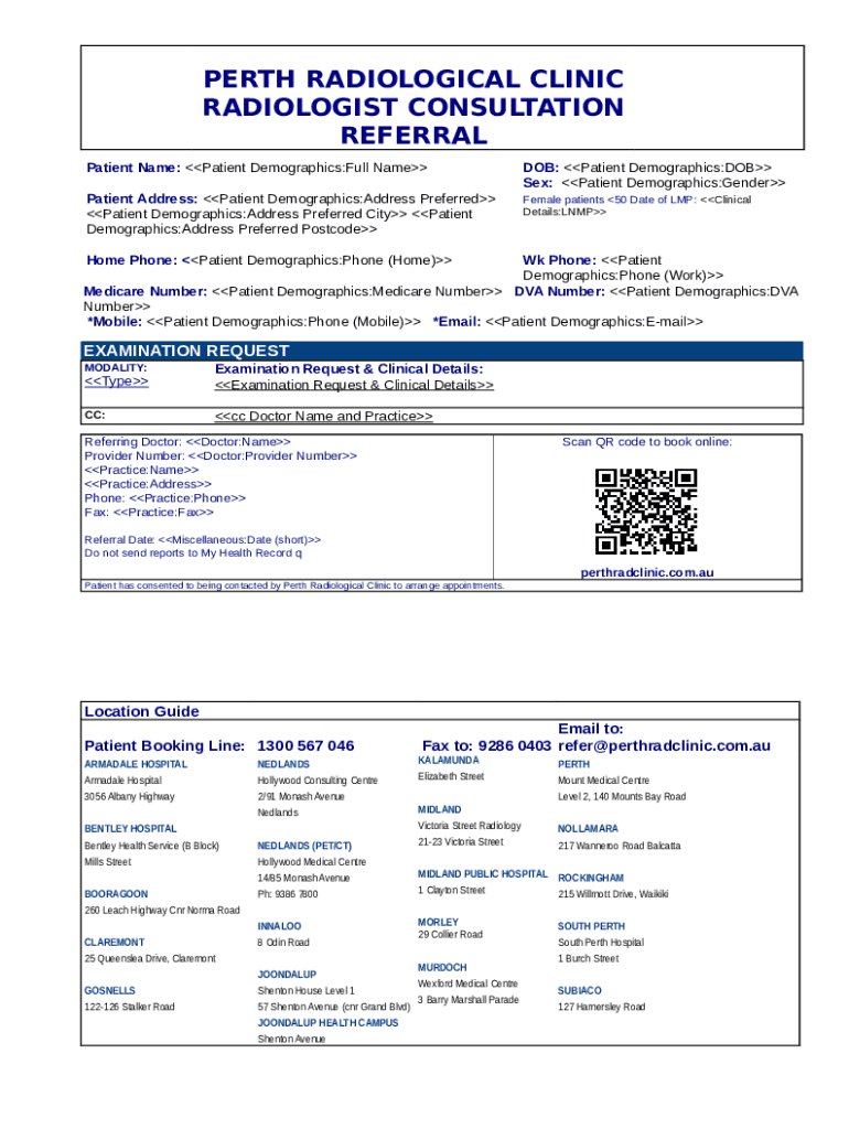 MRI Now Medical Imaging Referral Doc Template | pdfFiller