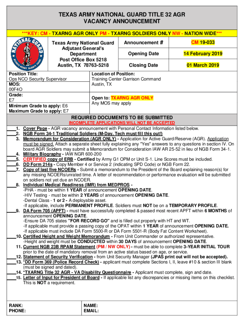 Fillable Online Ops NCO Security Supervisor Fax Email Print - pdfFiller