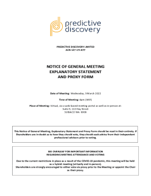 Fillable Online PREDICTIVE DISCOVERY LIMITED Fax Email Print - pdfFiller