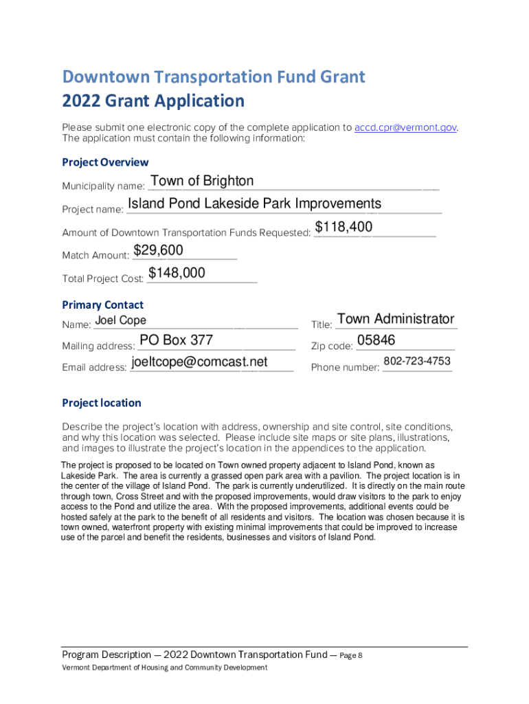 Fillable Online outside vermont Transit-Oriented Development (TOD ...