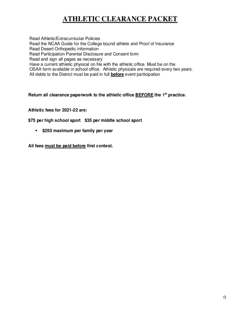 Fillable Online RIT Athletics Pre-participation Clearance for New ... Fax Email Print - pdfFiller