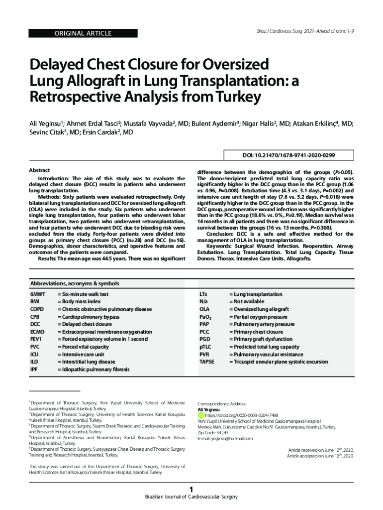 Fillable Online Delayed Chest Closure for Oversized Lung Allograft ...