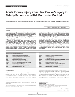 Fillable Online Acute Kidney Injury after Heart Valve Surgery in ...