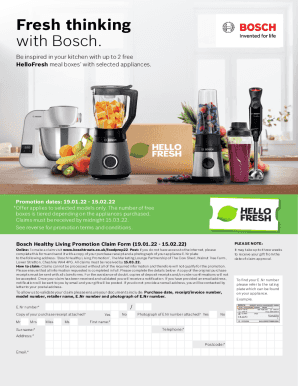 Fillable Online Fresh thinking with Bosch. - BSH CDN Service Fax Email ...