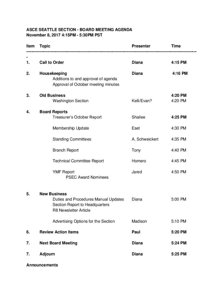 Fillable Online sections asce Eventsseattle section Fax Email Print - pdfFiller