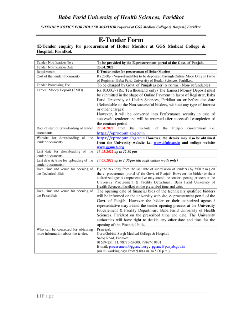 Fillable Online Cardiologist Dr GS Wander is new V-C of Baba Farid ...