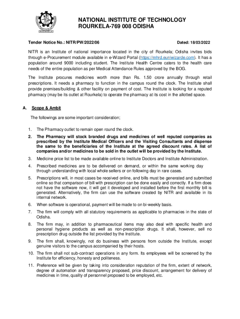 Fillable Online NITR is an Institute of national importance located in ...