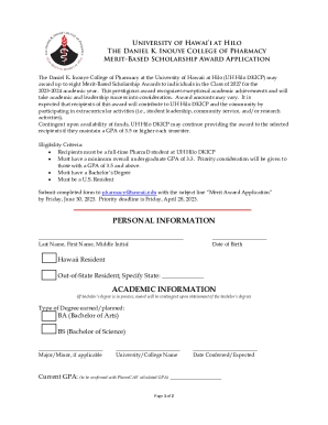 Fillable Online pharmacy uhh hawaii Master of Science in Marine Science - Hawaii Pacific ...