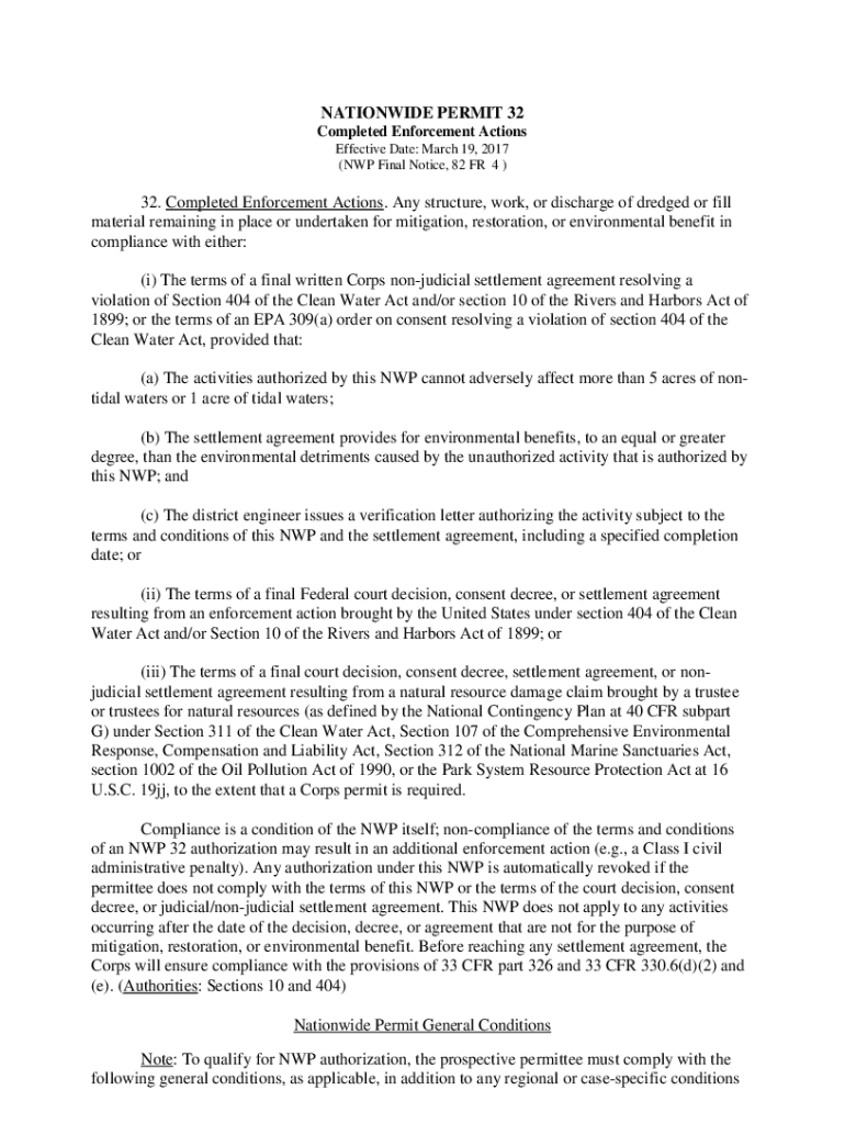 Fillable Online User's Guide for Nationwide Permits in Washington State ...