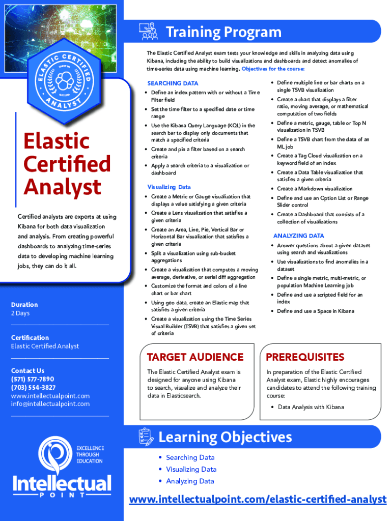 Fillable Online How to Prepare for the Elastic Certified Analyst Exam ...