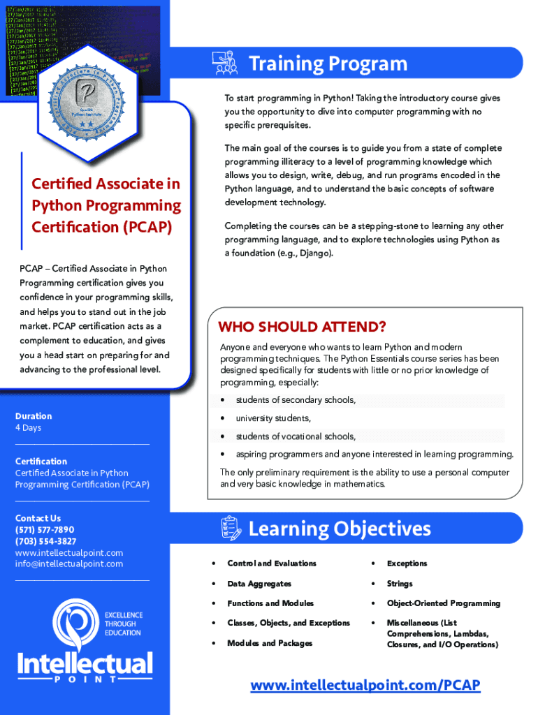 Fillable Online Introduction to Python Programming - Online coursesSophia Fax Email Print ...