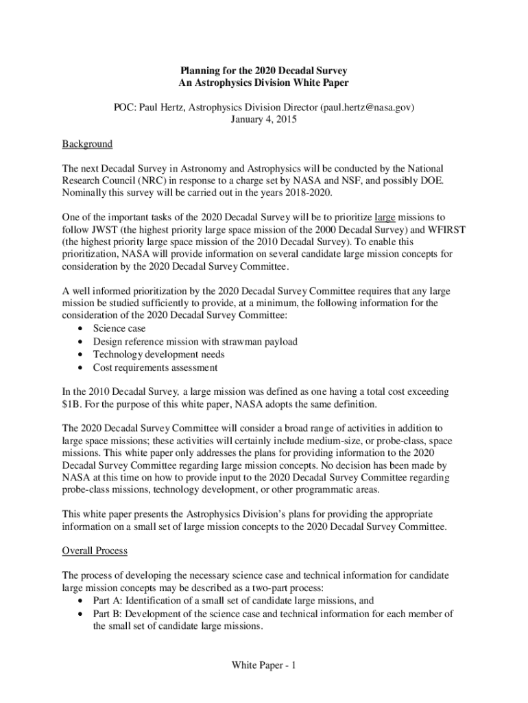 Fillable Online science nasa Paul Hertz NASA Astrophysics: Progress ...