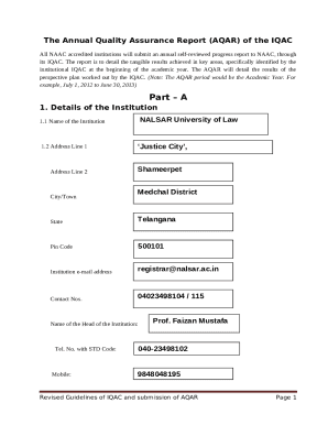 The Annual Quality Assurance Report ... - NES Ratnam College Doc ...