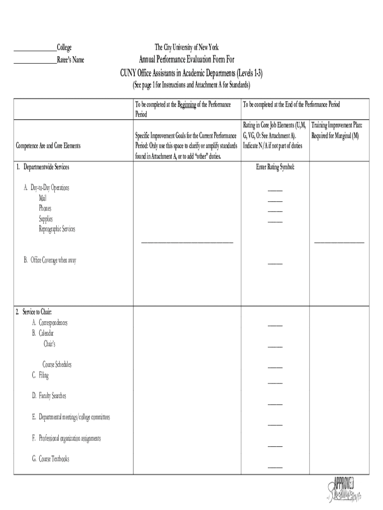 Fillable Online HUNTER COLLEGE Department Chair Orientation August 21 ...