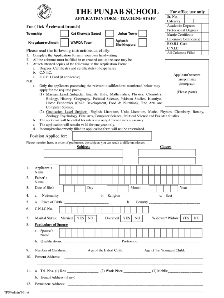 Fillable Online TEACHING-JOB-APPLICATION-FORM3.pdf Fax Email Print ...