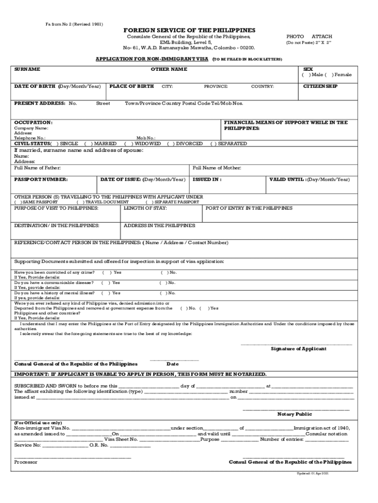 Fillable Online FA Form No. 2A Fax Email Print - pdfFiller