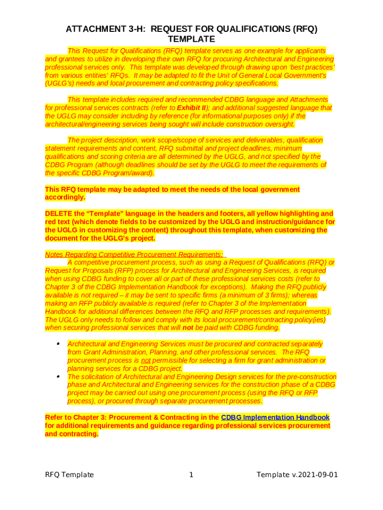 attachment 3-h: request for qualifications (rfq) template - WI-DOA Doc ...