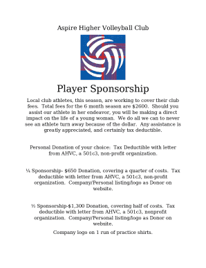 7 steps to landing a sponsor for your volleyball club Doc Template ...