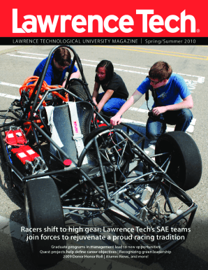 Fillable Online Racers shift to high gear: Lawrence Tech's SAE teams ...