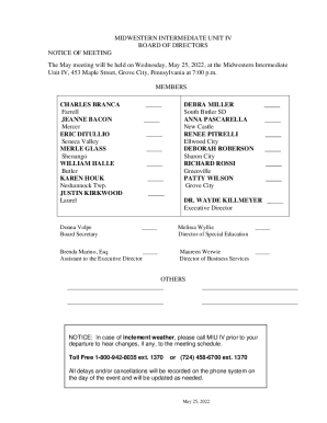 Fillable Online Updated Agenda - Midwestern Intermediate Unit IV Fax ...