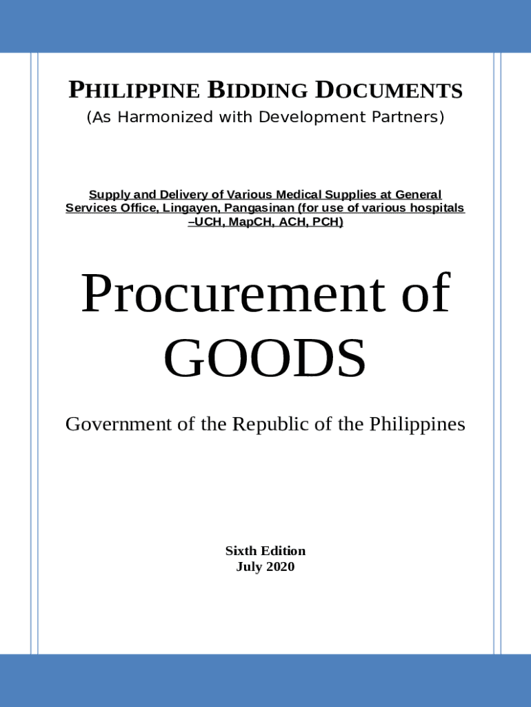 Philippine Bidding Documents - Province of Pangasinan Doc Template | pdfFiller