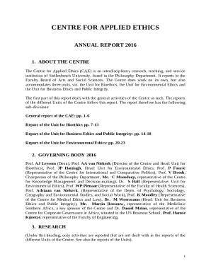 CENTRE FOR APPLIED ETHICS Doc Template | pdfFiller