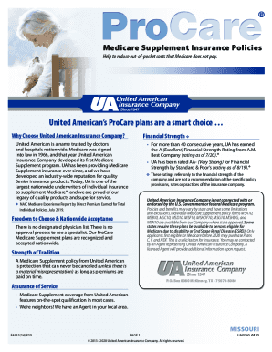 Fillable Online United American's ProCare plans are a smart choice Fax ...