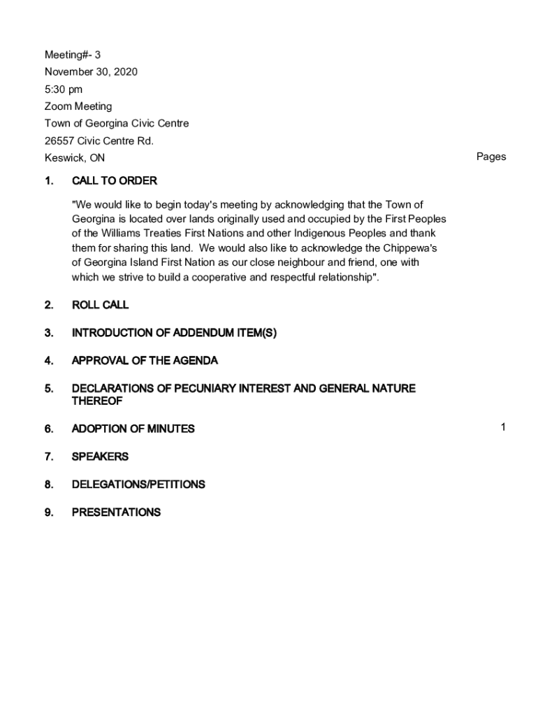 Fillable Online Town of Georgina Civic Centre Fax Email Print - pdfFiller