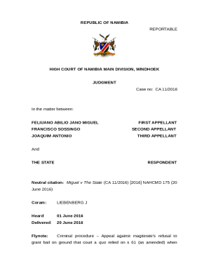 40 - NAMIBIA SUPERIOR COURTS Doc Template | pdfFiller