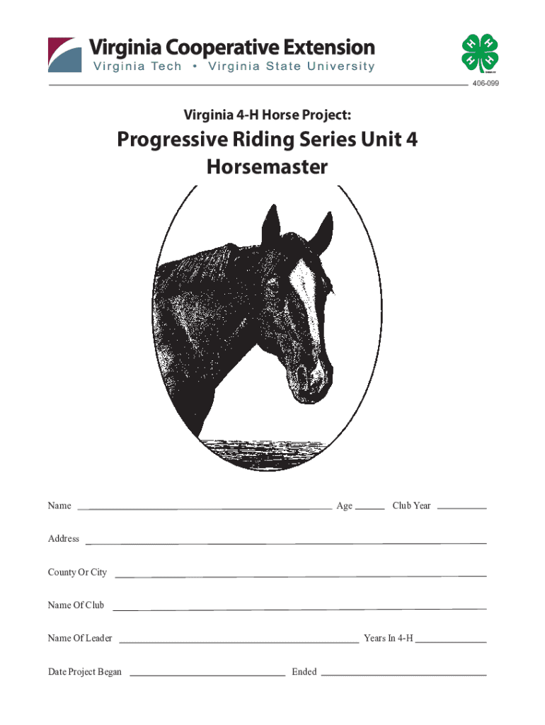 Fillable Online Horseless Horse Project Unit 4 Horse Science - Virginia ...