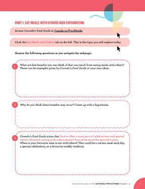 Fillable Online Canada's Food Guide Worksheet - NET Fax Email Print ...