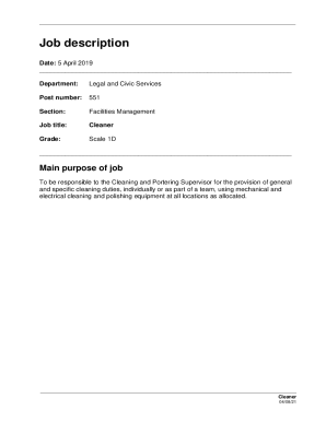 Fillable Online Cleaning Services - Employment Application Fax Email ...