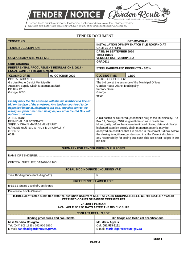 INSTALLATION OF NEW THATCH TILE ROOFING AT CALITZDORP SPA Doc Template ...