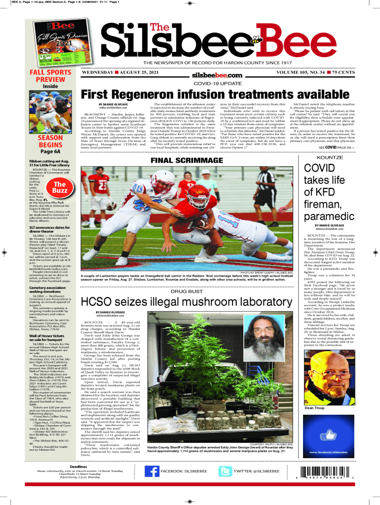 Fillable Online First Regeneron infusion treatments available Fax Email ...