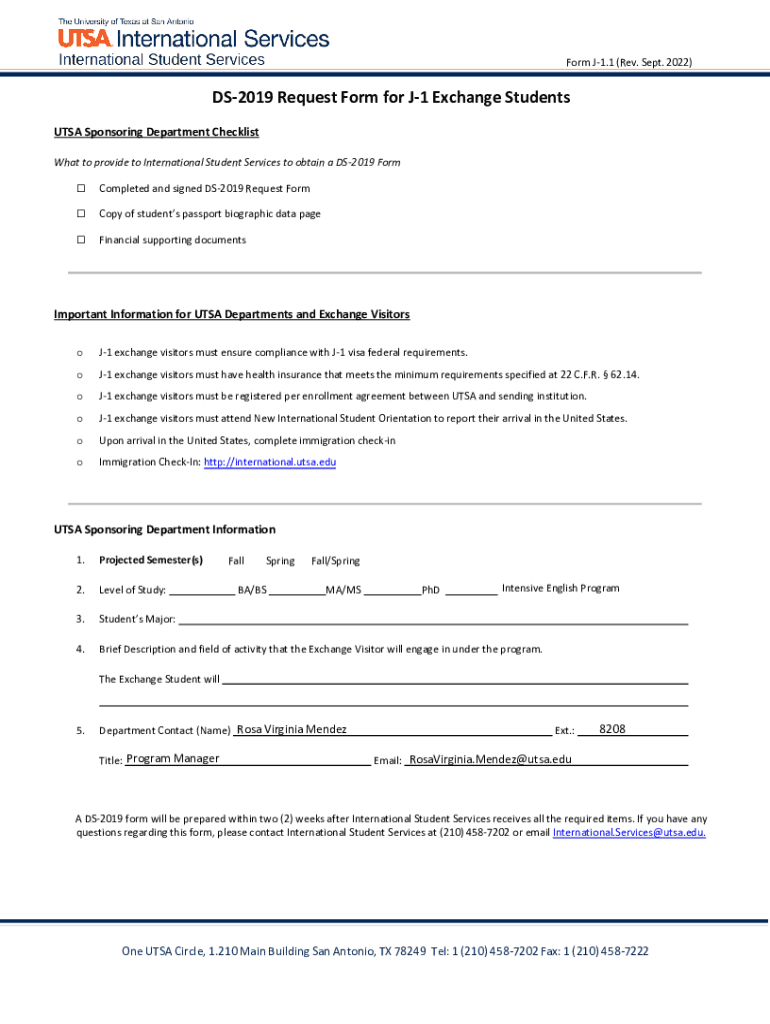 Fillable Online J-1 Visa Application Process - International Student ...