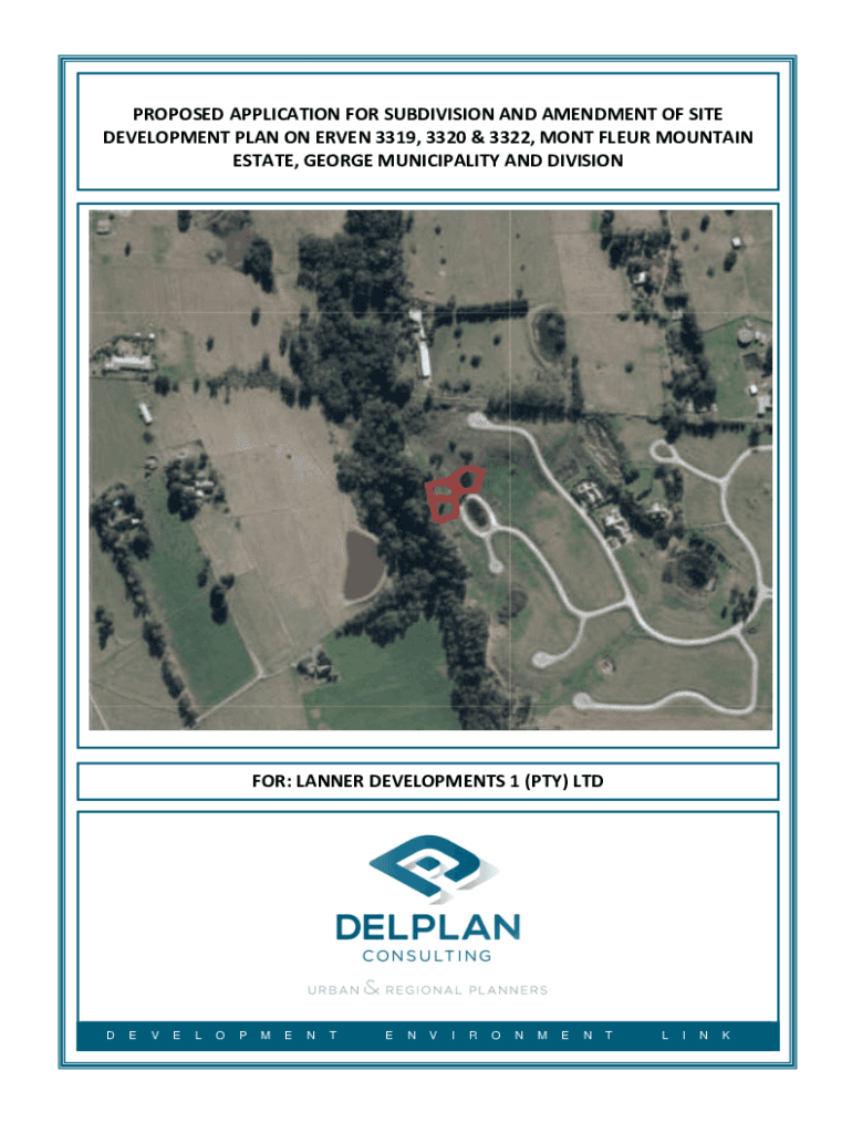 Fillable Online Proposed Subdivision and Amendment of SDP for Erven ...
