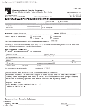 Fillable Online REGULATORY 5(9,(: EXTENSION REQUEST Fax Email Print - pdfFiller