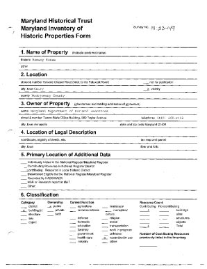 Fillable Online mht maryland Hicks House MIHP # PG:83- Accokeek, Prince ...