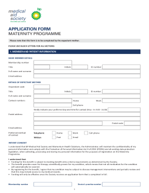 Fillable Online Maternity Notification Form - Fill Online, Printable ...