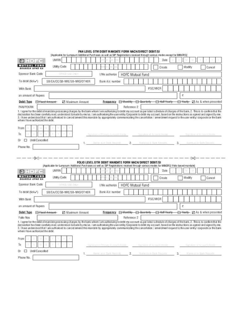 Fillable Online sip-enrolment-cum-one-time-debit-mandate-(otm)-form.pdf Fax Email Print - pdfFiller