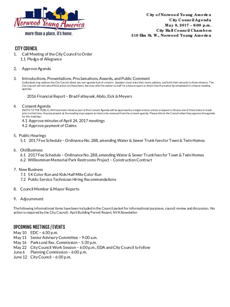 Fillable Online city council Fax Email Print - pdfFiller