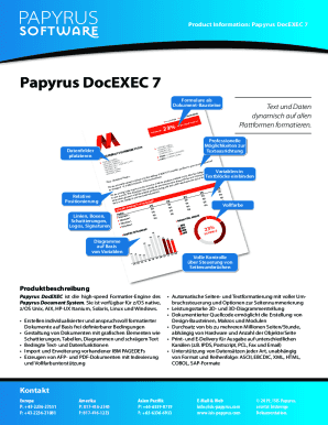 Ausfüllbar Online Papyrus DocEXEC 7 Fax Email Drucken - pdfFiller