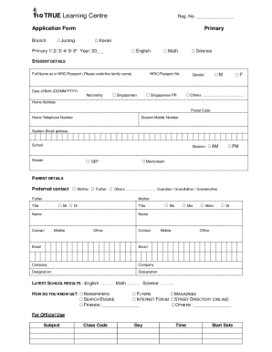 Fillable Online St George's Application Form and Contract Fax Email ...