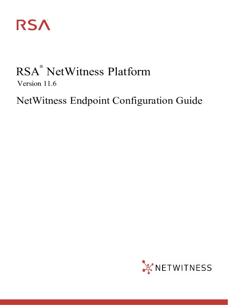 Fillable Online RSA NetWitness Endpoint Configuration Guide for Version ...