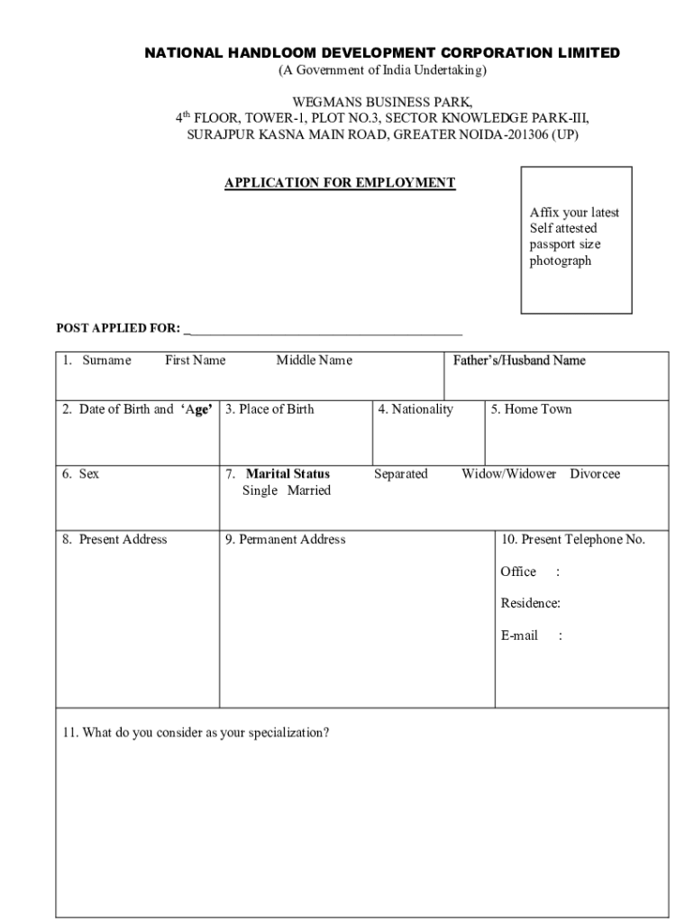 Fillable Online Application for Employment.pdf Fax Email Print - pdfFiller