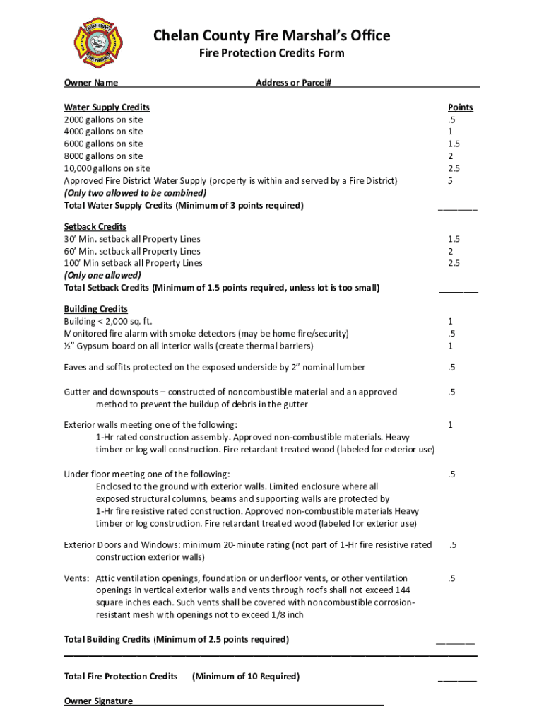 Fillable Online Chelan County Fire Marshal's Office Fax Email Print - pdfFiller